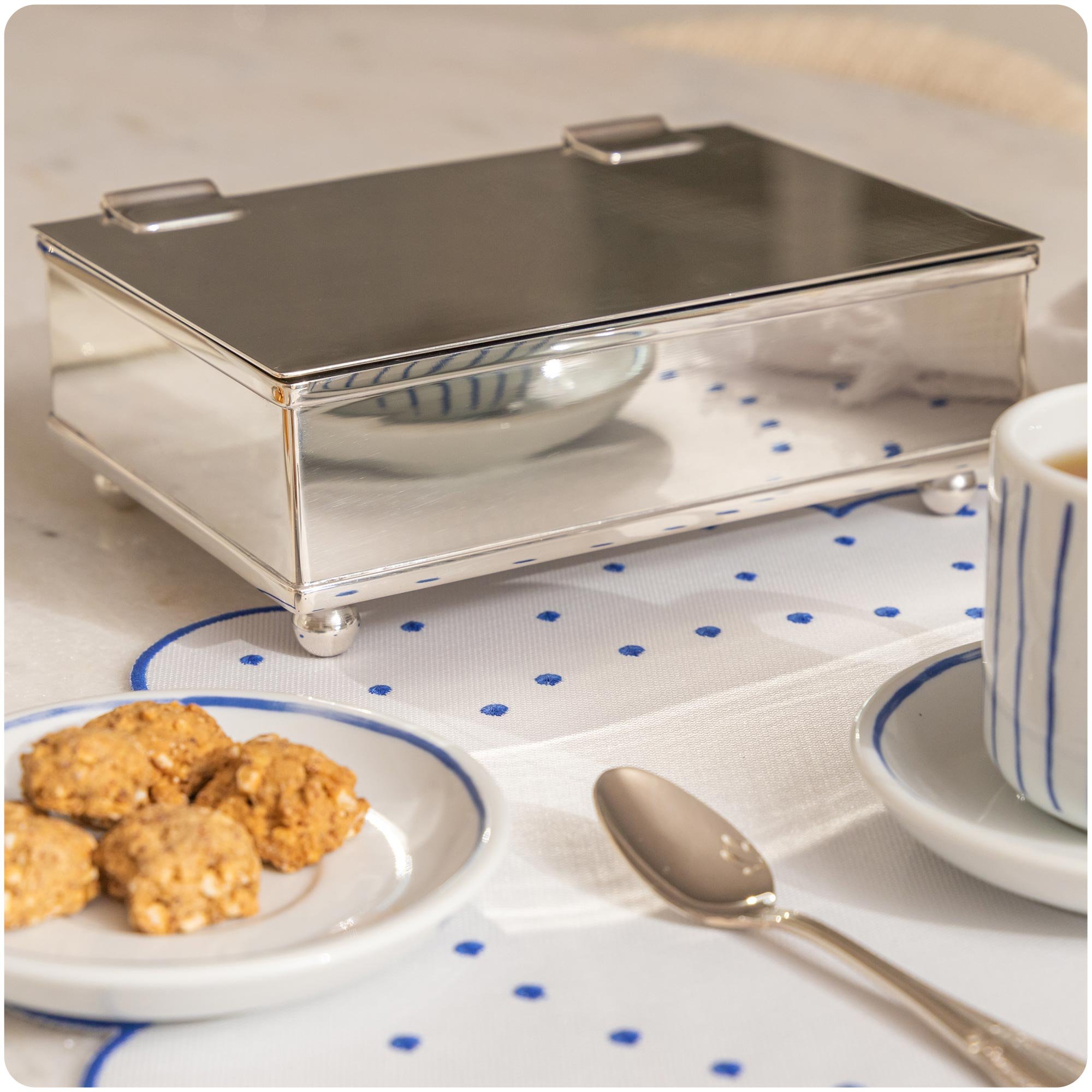 Porta Chá C/ 06 Divisões Prata St. James