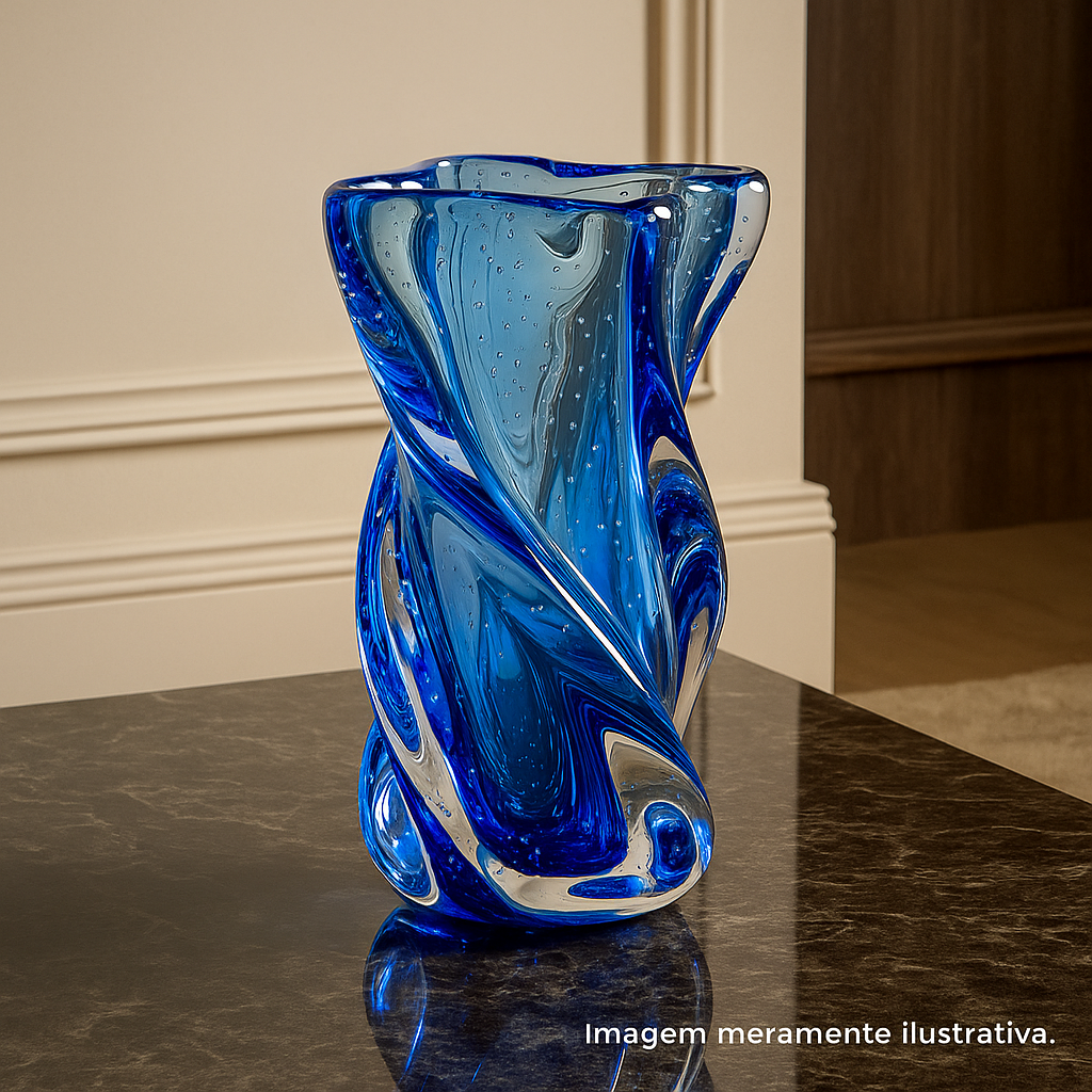 Vaso Murano Aveiro P Aquamarine