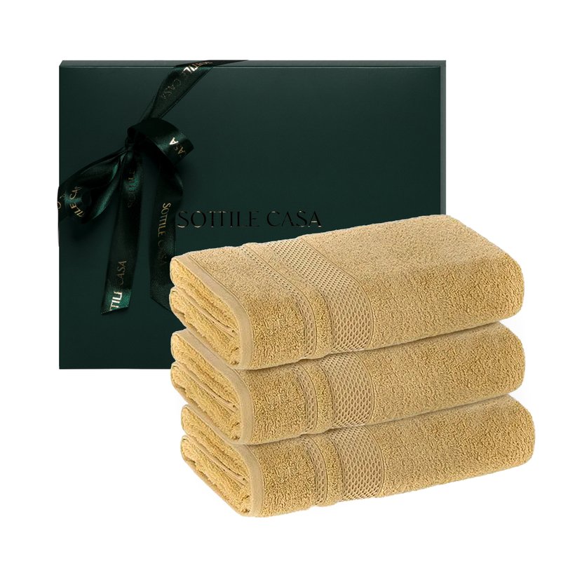 Kit 3 Toalhas de Rosto Karsten 100% Algodão Yves c/ Caixa de Presente ...